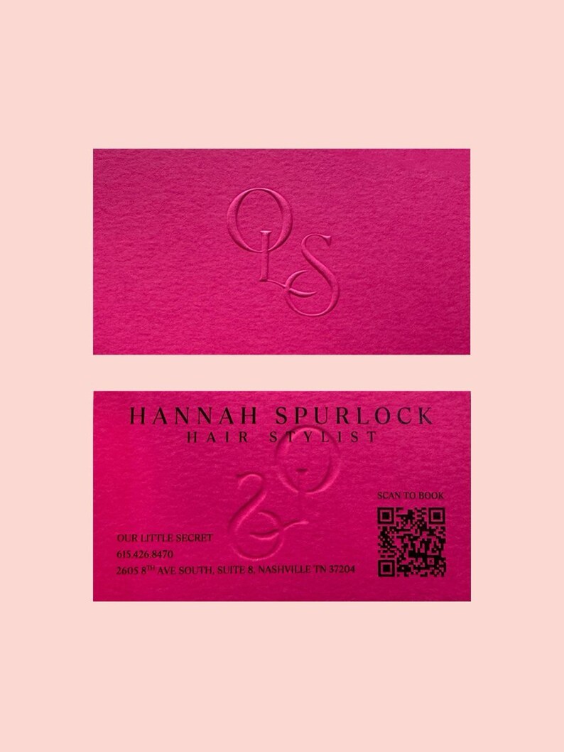 Embossed Business Cards With QR Code – Luxury Calling Cards, Foil ...