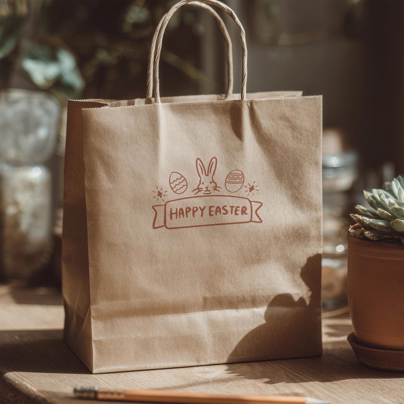 Hand Drawn Easter Rabbit Doodles Bunny Clipart Bundle (SVG, PNG ...