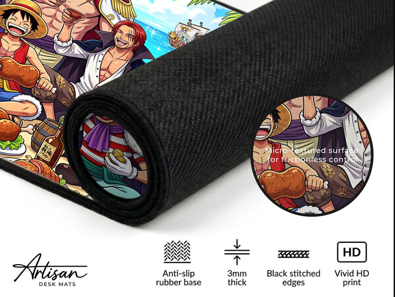 Yonko Grand Line Feast Mouse Pad - Celebratory Pirate Art, Gaming Desk ...