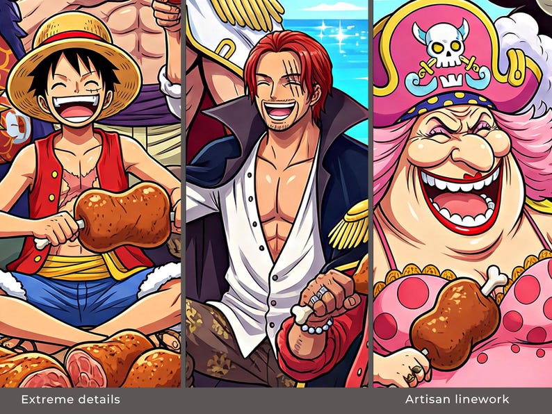 Yonko Grand Line Feast Mouse Pad - Celebratory Pirate Art, Gaming Desk ...
