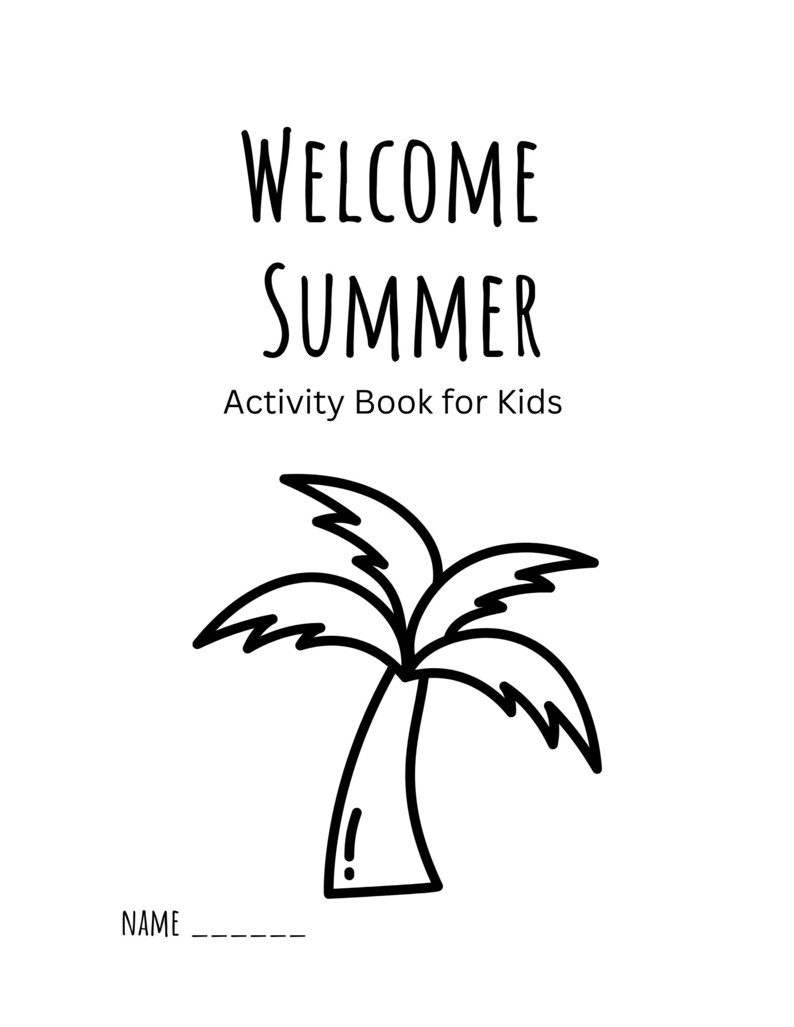 Summer Activity Book for Kids | Coloring, Tracing Pages (digital ...
