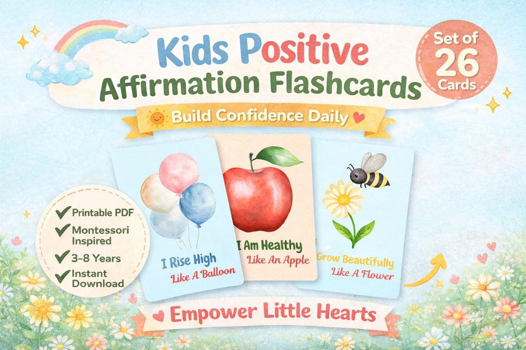 Kids Affirmation Flashcards Printable – Confidence & Positive Mindset ...