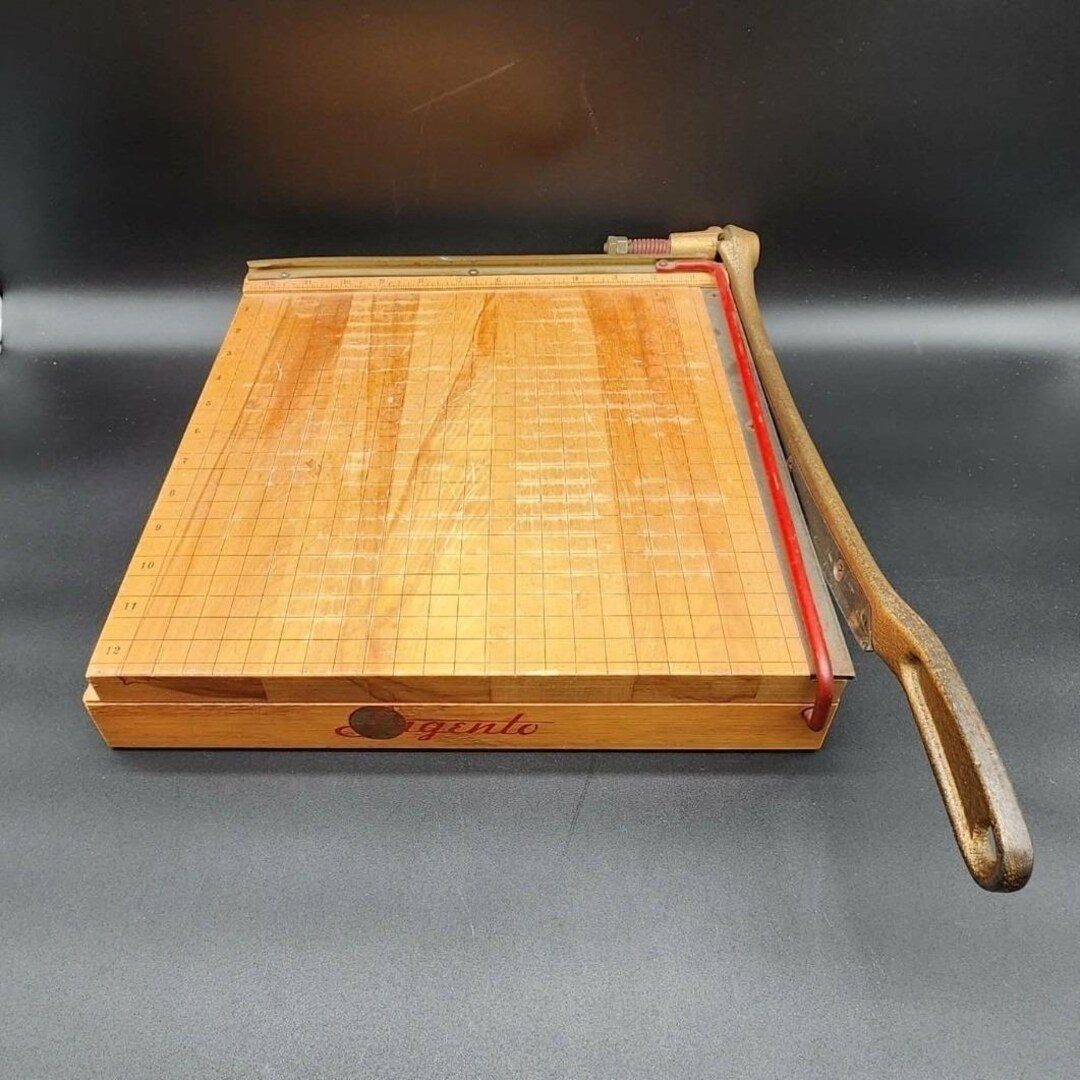 Ingento No 4 Paper Cutter Wood Guillotine Brown Unisex 12x12 Vintage ...