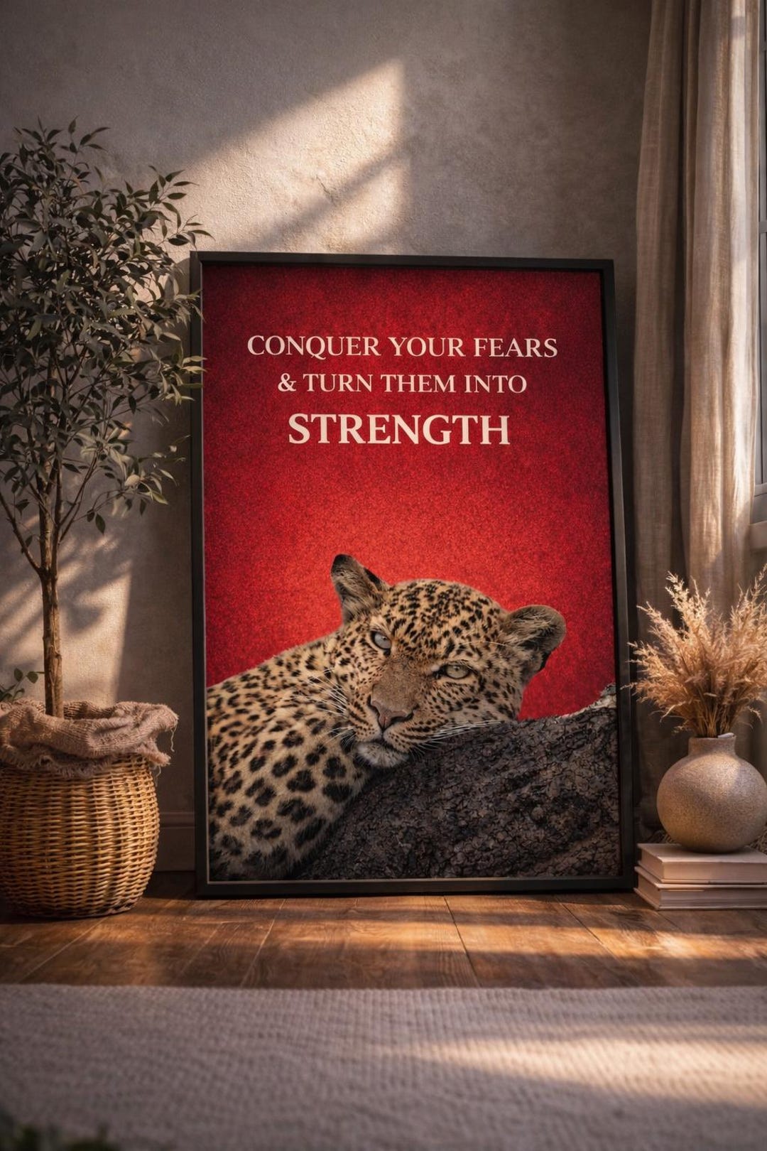 Motivational Leopard Wall Art Printable | Inspirational Quote Poster ...
