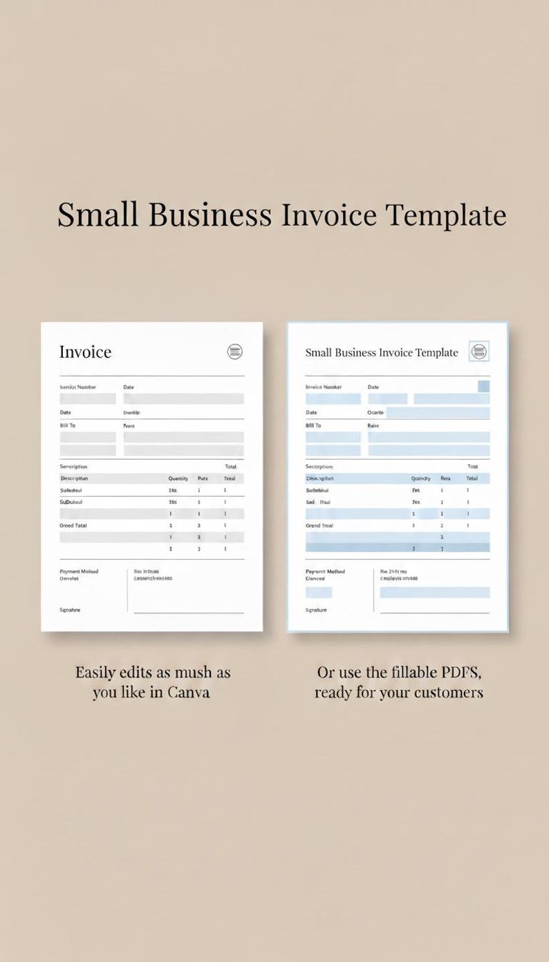 Professional & Customizable Invoice Template | Modern, Printable ...