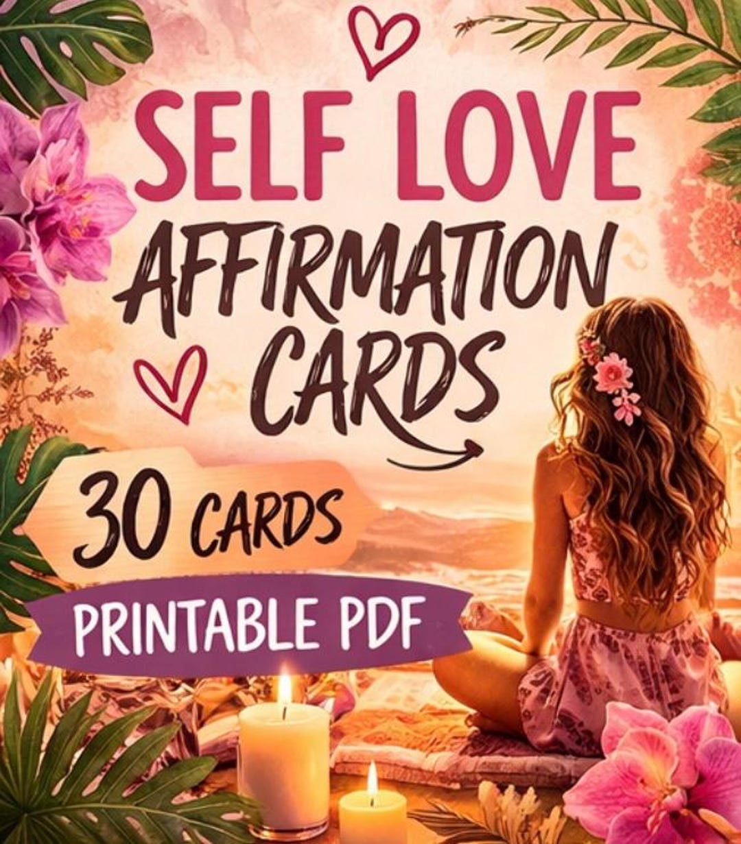 Self Love Affirmation Cards Deck | Positive Mindset Motivation ...