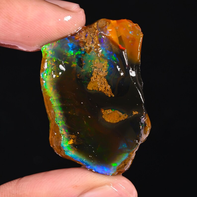 Flashfirenatural Welo Fire Opal Rough Gemstone for Jewelry Making ...