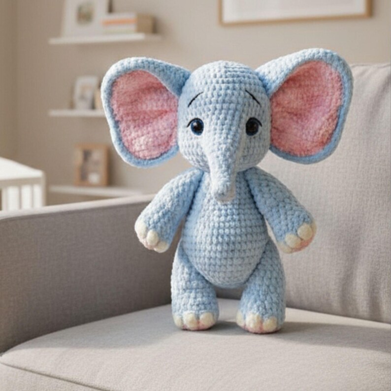No-sew Elephant Crochet Pattern PDF | Cute Baby Elephant Amigurumi ...