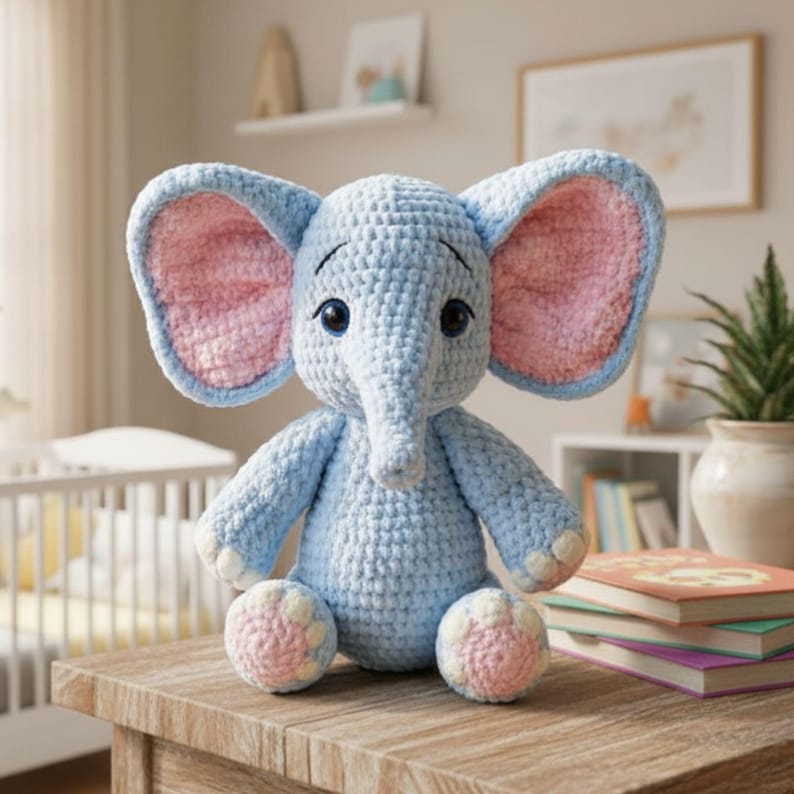 No-sew Elephant Crochet Pattern PDF | Cute Baby Elephant Amigurumi ...