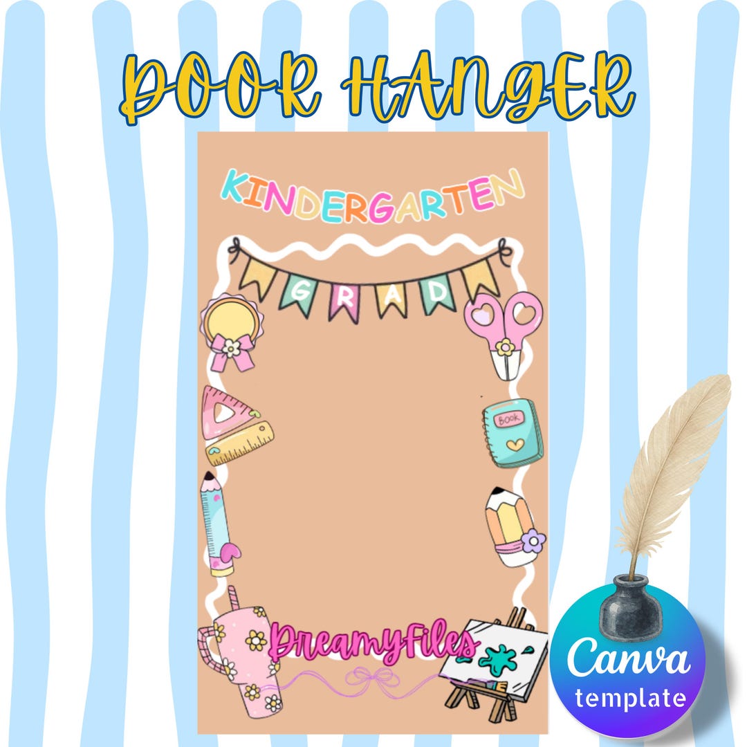 Kindergarten Grad Banner Template | Editable Canva Banner | 35x60 DIY ...