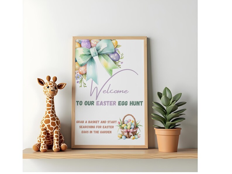 Editable Easter Egg Hunt Welcome Sign Template (canva) - Etsy Australia