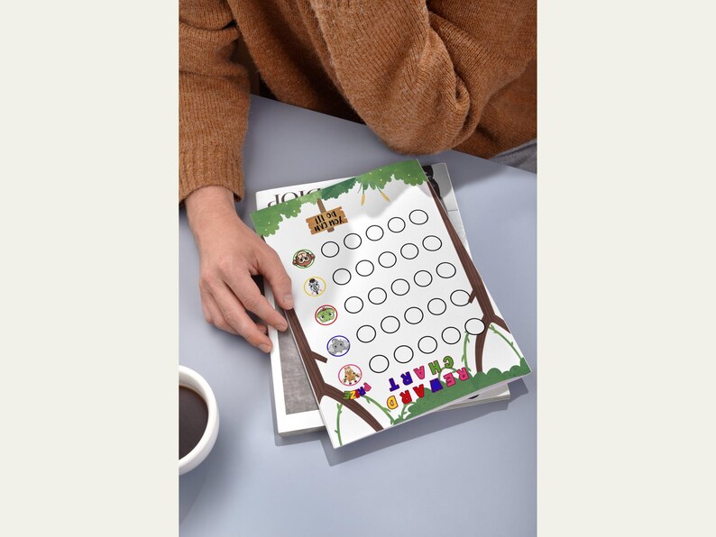 Jungle Animal Reward Chart Printable | Kids Behavior Chart | Chore ...