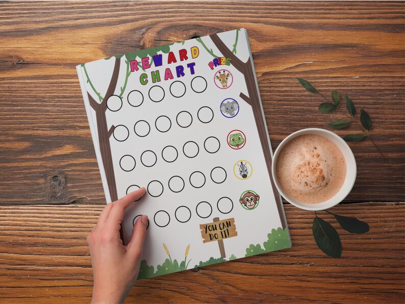 Jungle Animal Reward Chart Printable | Kids Behavior Chart | Chore ...
