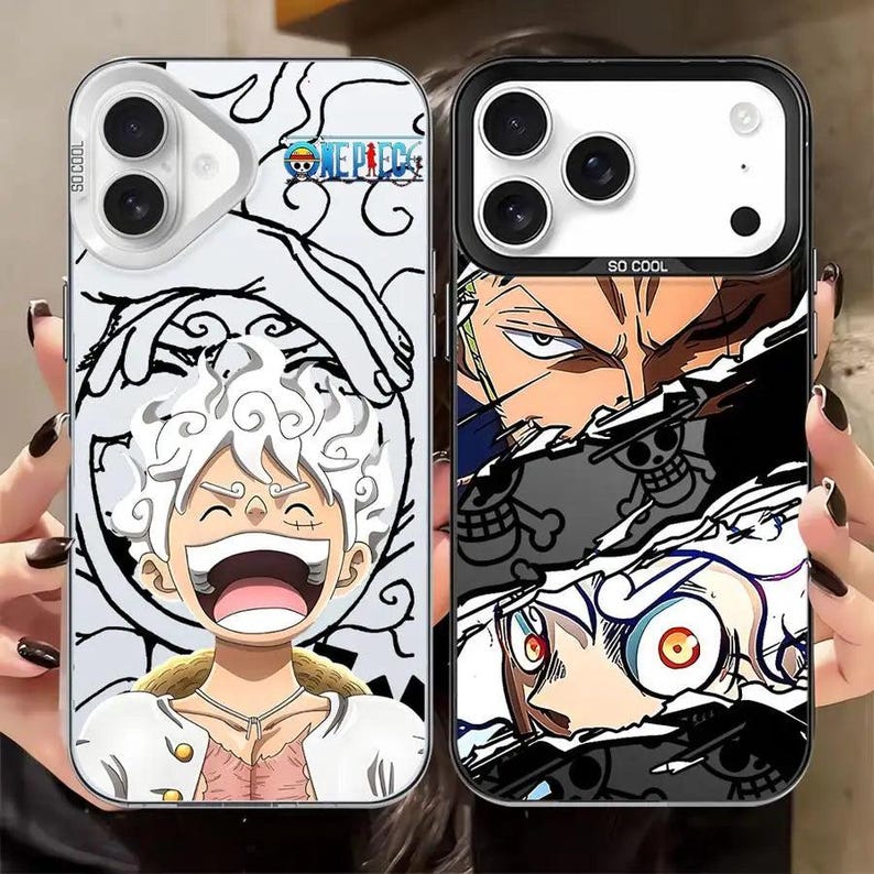 Luffy Gear 5 Phone Case | One Piece Anime iPhone Cover | Soft Clear TPU ...