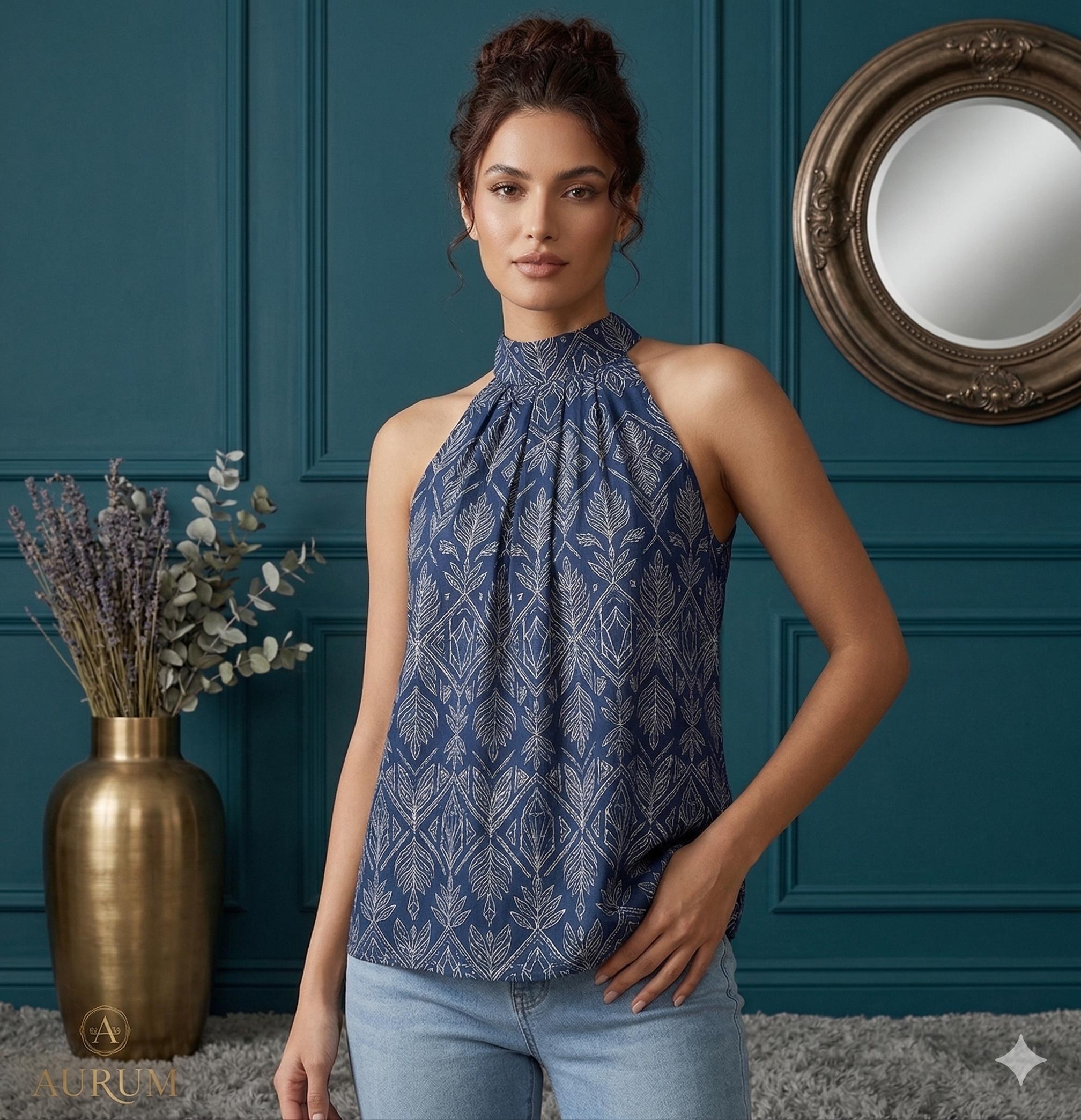 Pleated Halter Top Sewing Pattern PDF, Digital Download Women's Summer ...