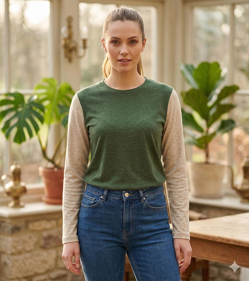 Long Sleeve T-shirt Sewing Pattern PDF, Raglan Sleeve Top Digital ...