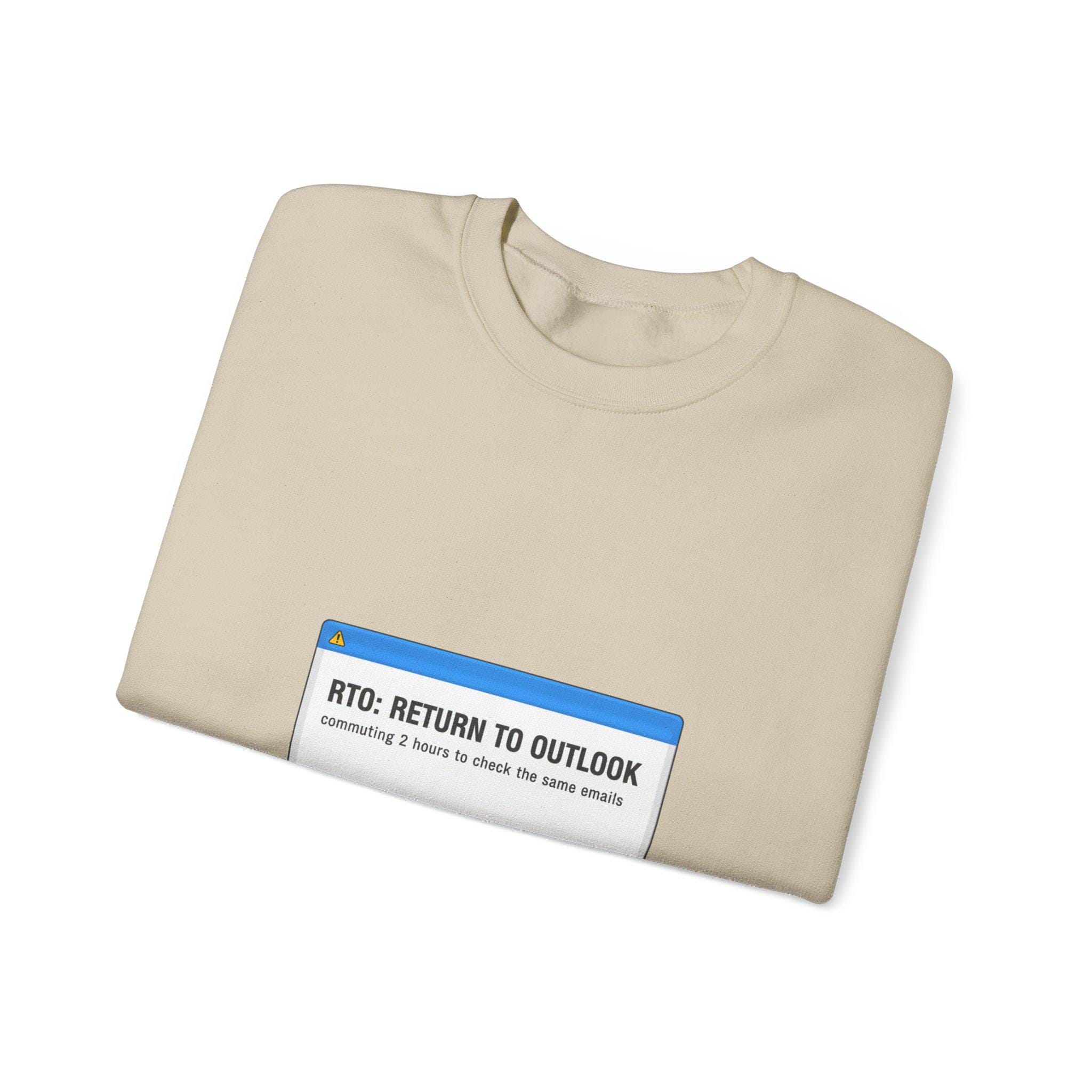 RTO: Return to Outlook Dialog Box Sweatshirt | 90s Computer Graphics ...