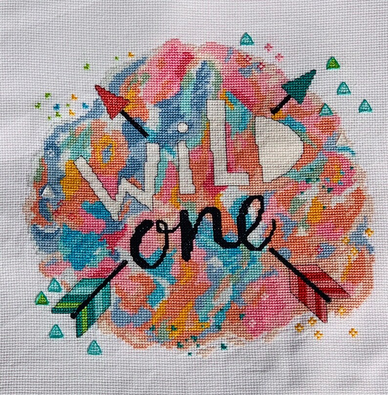 Wild One - Finished Counted Cross Stitch - Etsy