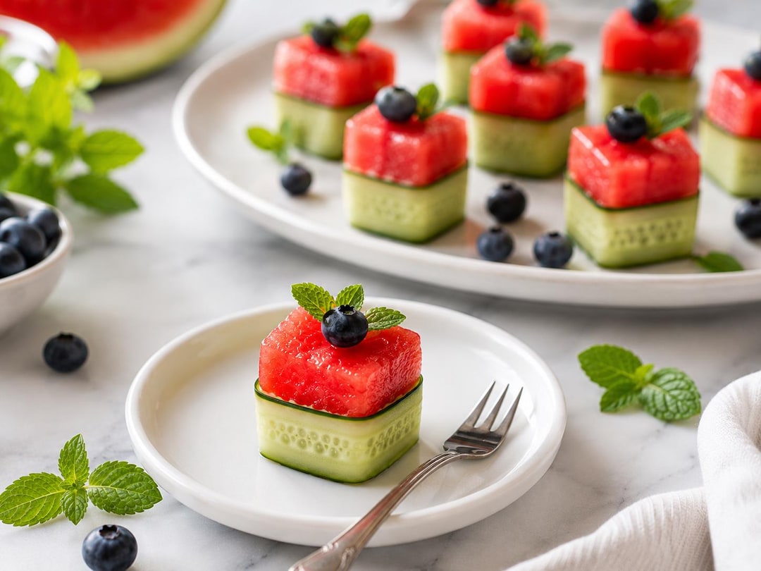 Watermelon Canapés Recipe PDF | Easy Summer Appetizer Guide (digital ...