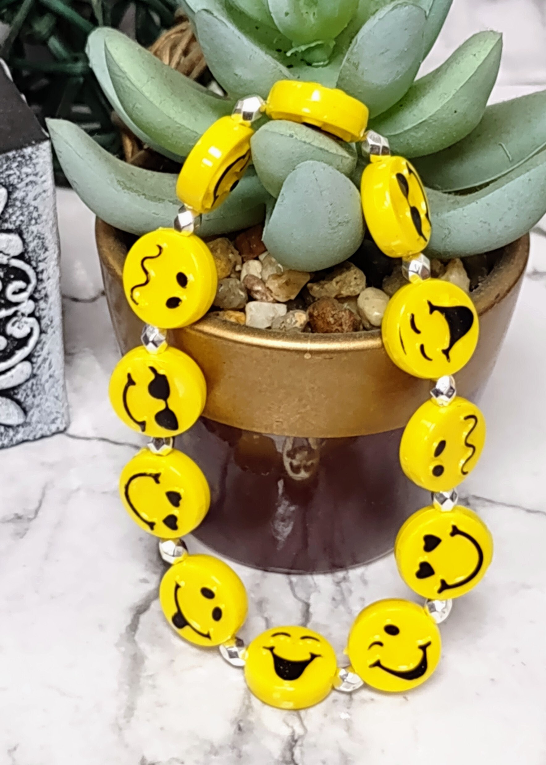 Smiley Face Bracelets | Smiley Expression Bracelets | Smiley Beaded ...
