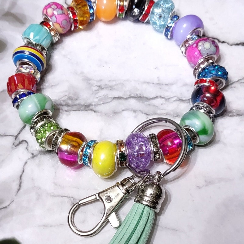 Beaded Keychain - Etsy