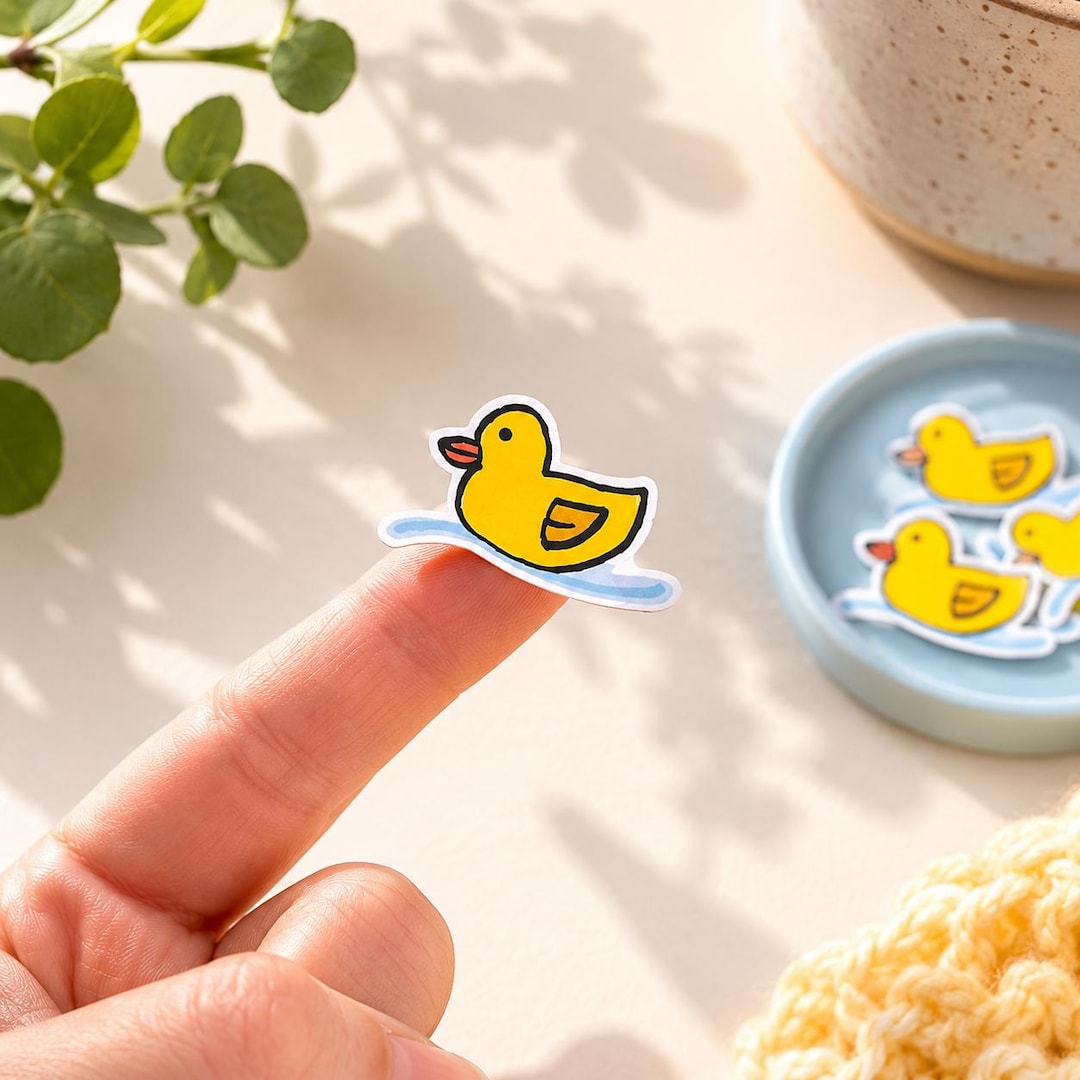 Cute Rubber Duck Sticker | Funny Duck Sticker for Planner, Laptop ...