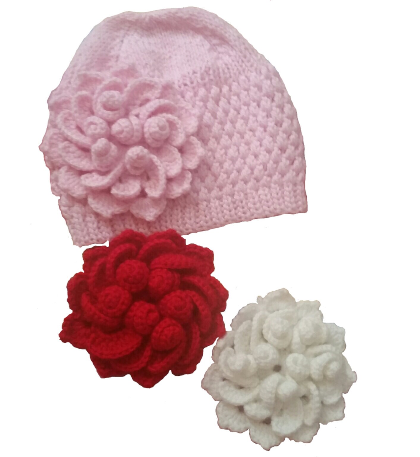 Baby Girl Hat Beanie Pink Baby Beanie Hat Knit Baby Beanie | Etsy