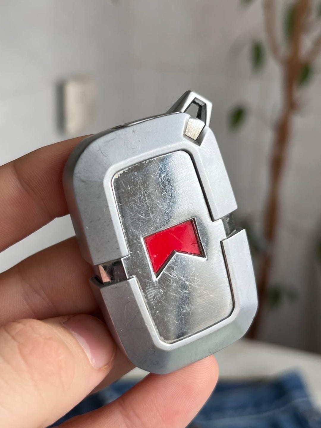 90s Vintage MARLBORO GEOMETRIC METAL Turbo Flash Lighter Geometrical ...