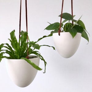 Hanging Bullet Planter, Size Small or Medium, Ceramic Porcelain Planter ...