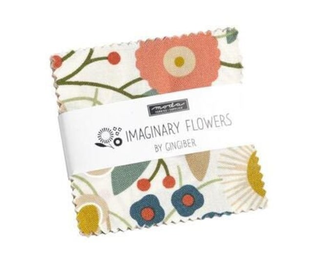 Moda IMAGINARY FLOWERS by Gingiber MINI Charm Pack - Etsy