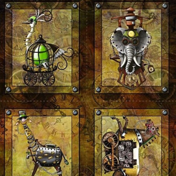 Quilting Treasures Steampunk Fabric - Etsy