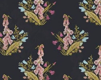 Faith, Hope & Love Flowers Antique Gold by Sue Daley for Riley Blake ...