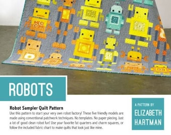 Elizabeth Hartman Robot Quilt - Etsy