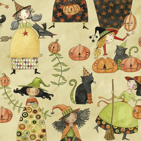 Riley Blake Halloween Whimsy Fabric - Etsy