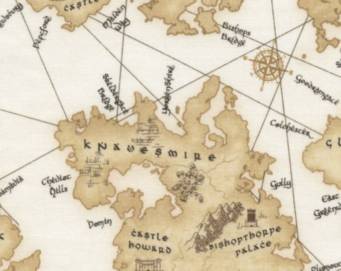 LAST YARD Timeless Treasures Antique Map - Etsy