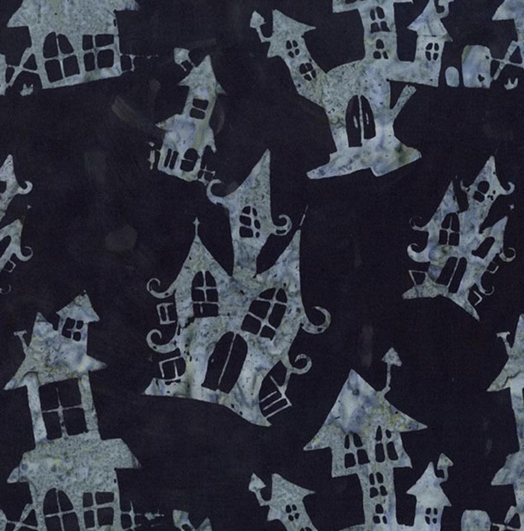 BATIK Timeless Treasures TONGA HAUNTED Haunted Houses Ghost - Etsy