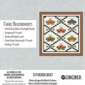 Gingiber Nocturnal Fly Higher Quilt Pattern - Etsy