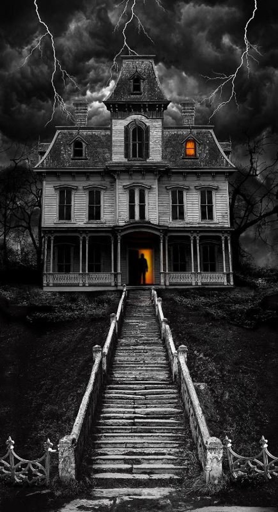 Timeless Treasures WICKED HAUNTED HOUSE Panel - Etsy