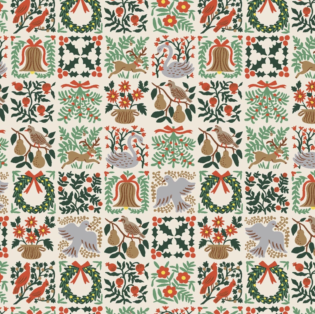 Cotton + Steel RIFLE PAPER Co Holiday Classics III Holiday Tapestry ...