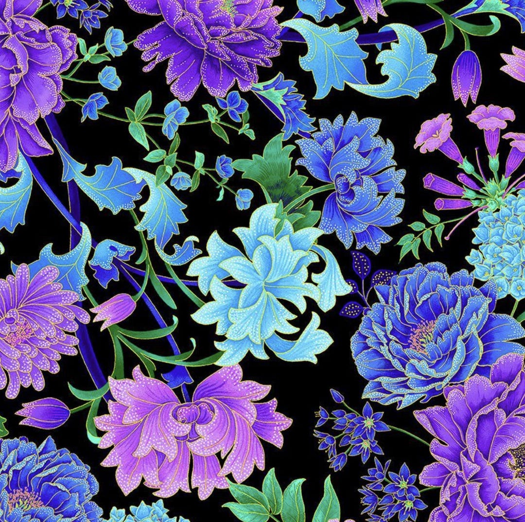 Timeless Treasures GILDED PLUME by Chong a Hwang Elegant Floral ...