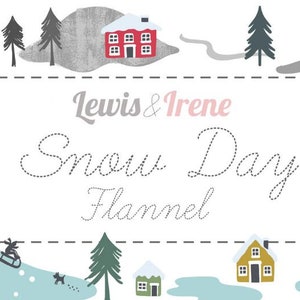 FLANNEL Lewis and Irene Snow Day Snowflakes Grey - Etsy