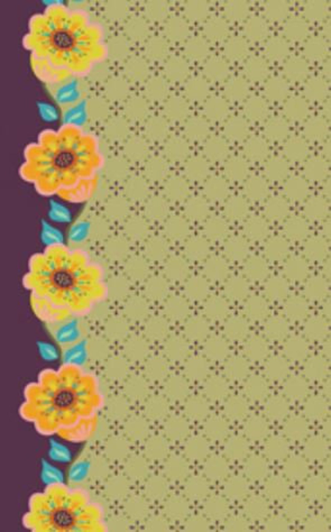 Figo Fabrics KINDRED SKETCHES by Kathy Doughty Double Border Floral ...