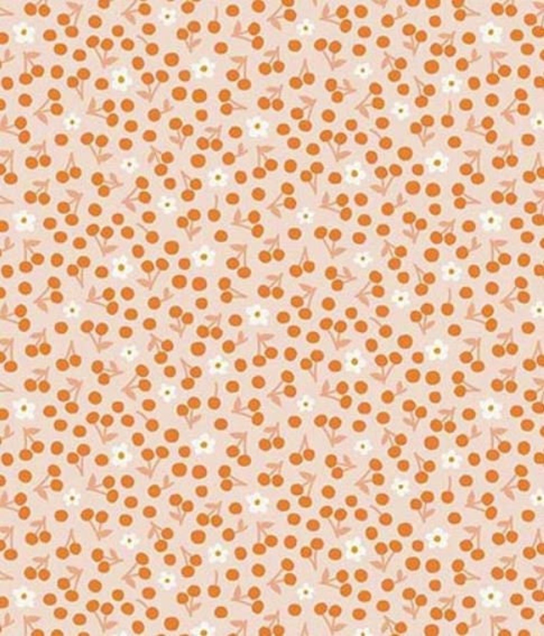 Figo Fabrics MORE PIE Cherry Toss Peach - Etsy