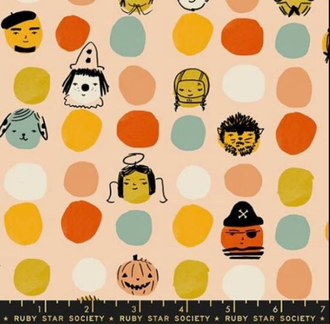 Moda Ruby Star Society COLLAB Spooky Darlings Dress up Creamsicle - Etsy