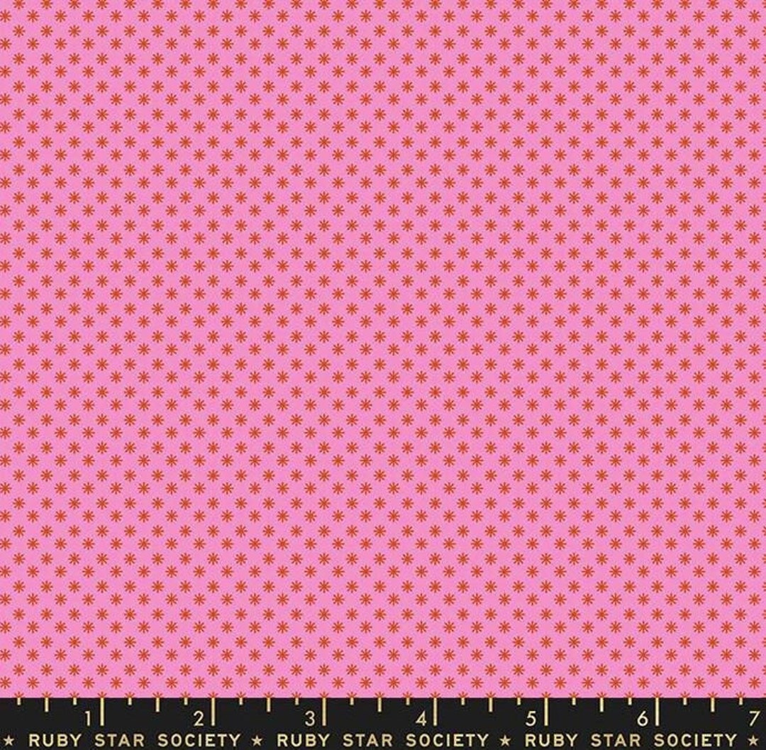 Moda Ruby Star Society MEADOW STAR by Alexia Abegg Puff Flamingo - Etsy