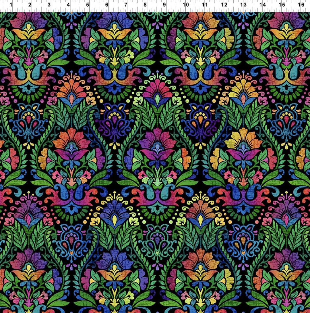 In the Beginning VIVID by Jason Yenter Brocade Multi - Etsy