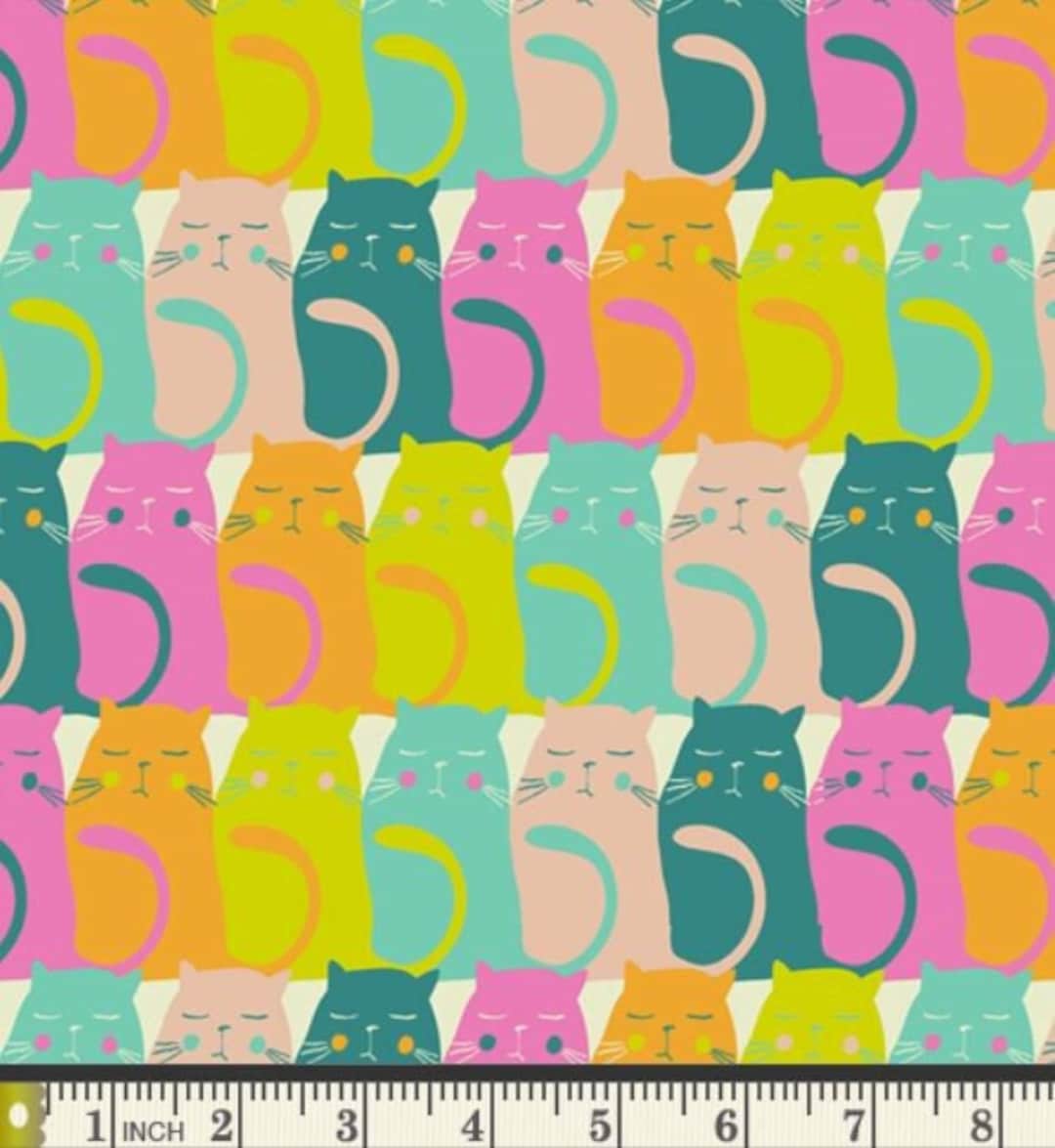 Art Gallery Fabrics OH, MEOW by Jessica Swift Catitude Snooze - Etsy