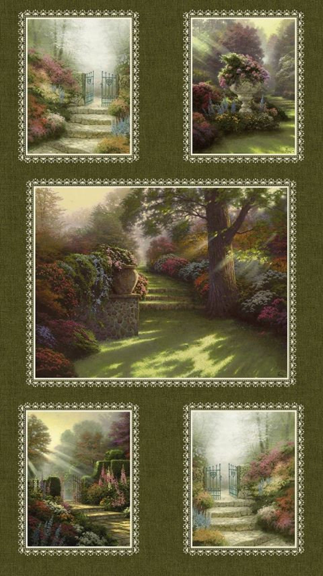 LAST PANEL Benartex Thomas Kinkade Pathway to Paradise Panel - Etsy