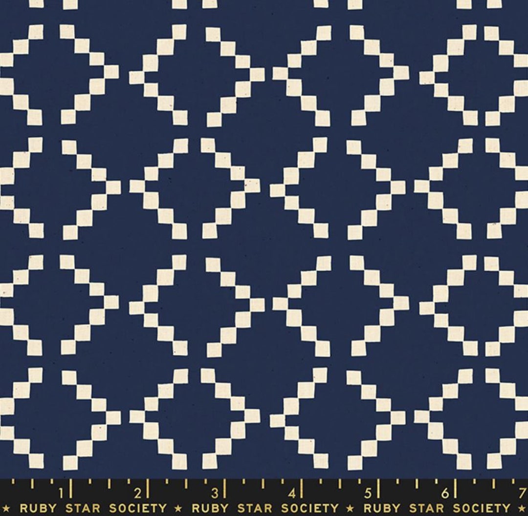 Moda Ruby Star Society GOLDEN HOUR by Alexia Abegg Tile Navy - Etsy