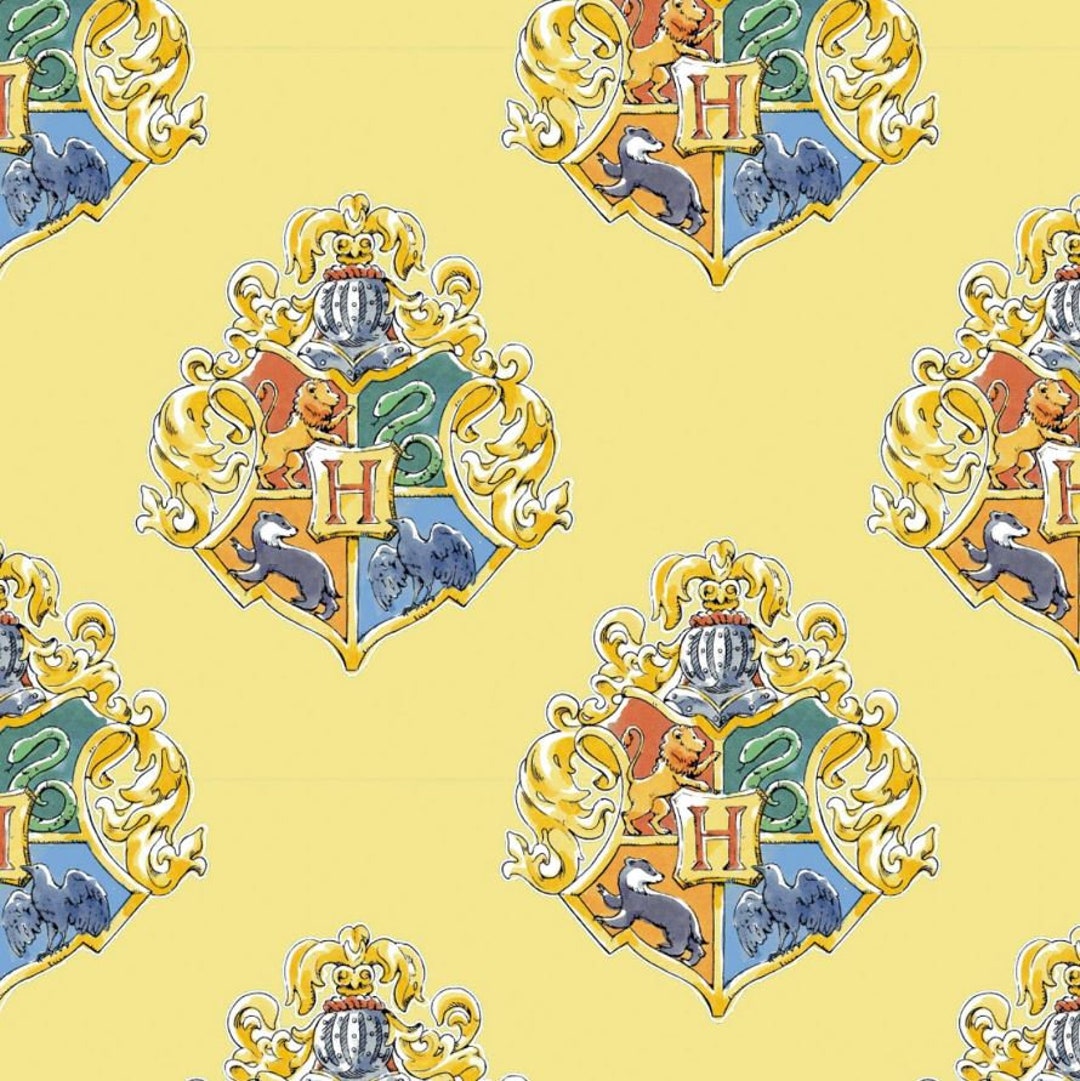 Camelot HARRY POTTER by Warner Bros Studio Watercolor Crest Yellow - Etsy